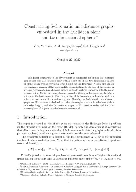 pdf constructing 5 chromatic unit distance graphs embedded in the