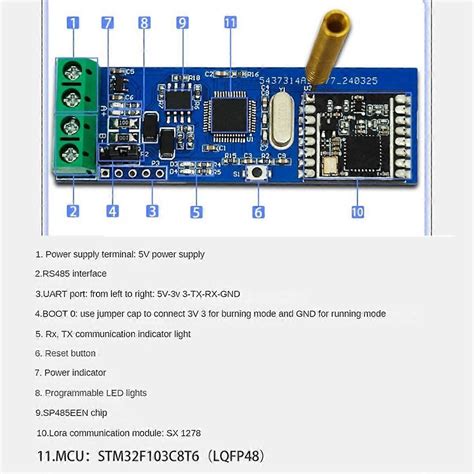 RS To LoRa Wireless Serial Communication Module RS Lora Wireless Transceiver M
