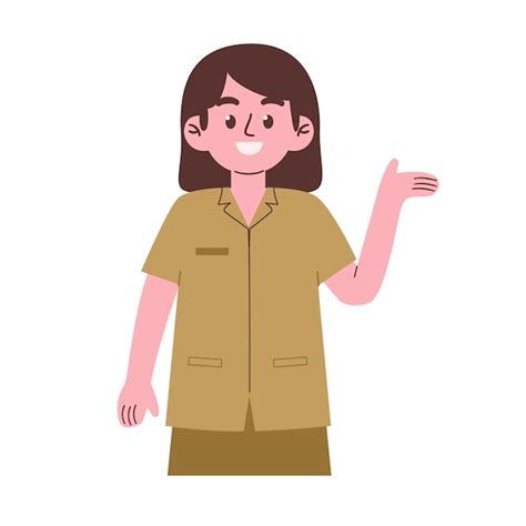 수업 시간에 가르치는 여성 교사 프리미엄 벡터