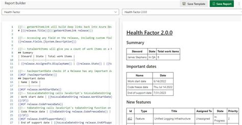 Release Reports Release Tracker