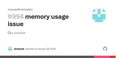 Memory Usage Issue · Issue 994 · Microsoftmimalloc · Github