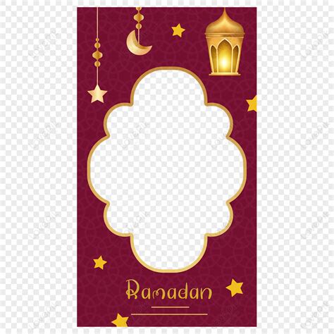 이슬람 라마단 Instagram 이야기 일러스트 빨간색 테두리장식요약 Png 일러스트 무료 다운로드 Lovepik