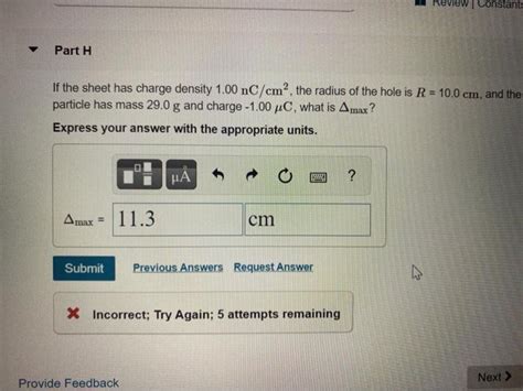Solved Problem 2191 4 Of 12 Review Constants Part B What Is