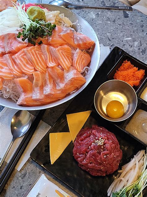수원 신선한 연어 육회 무한리필 맛집 육회왕자연어공주 수원역점 네이버 블로그