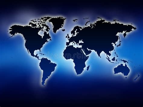 Digital World Map Linked By Lines Connections Network Design Stock