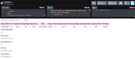 Health Data Interface Devpost