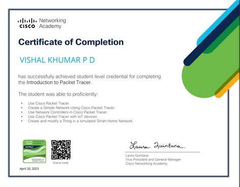 Vishal Khumar P D On Linkedin Cisco Networking