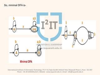Minimization Of Dfa Pptx Technology Computing
