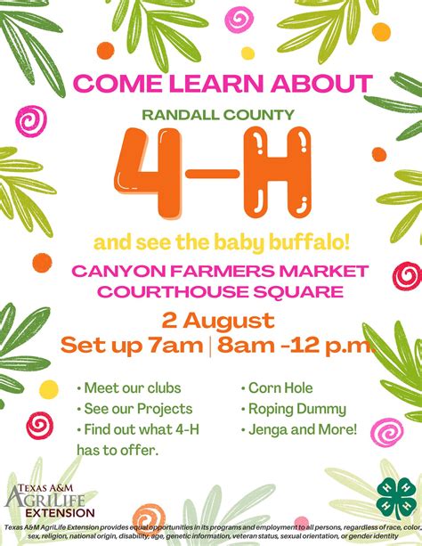 Come Randall County 4 H Texas Aandm Agrilife Extension Facebook