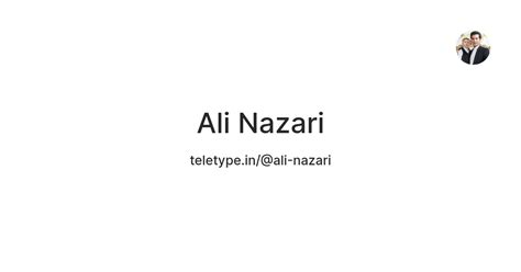Ali Nazari — Teletype