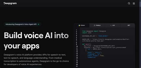 Deepgram нейросеть для транскрибации речи