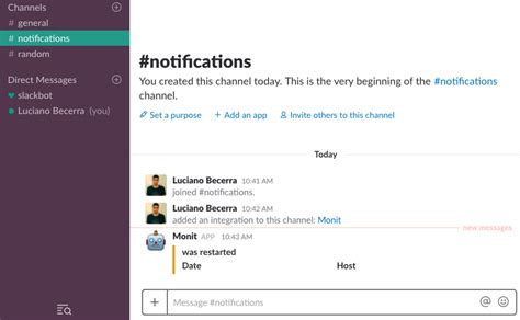 setup monit notifications on slack