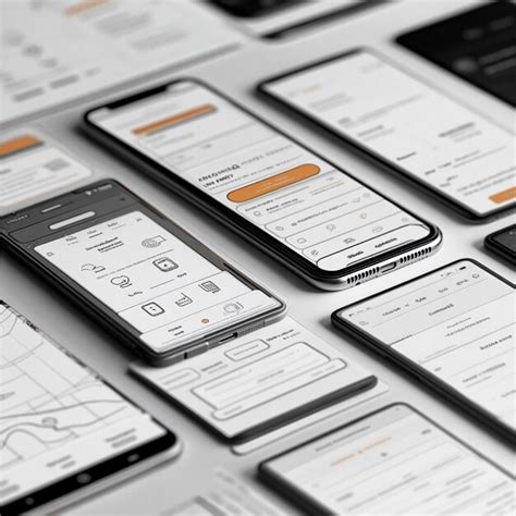 Uma Comparação De Design Wireframetofinal Mostrando A Evolução De Uma Interface De Aplicativo
