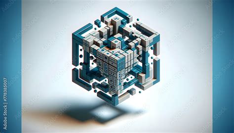 3d Flat Icon As Techno Tesseract A Tesseract Shape Embodies The Complexity And Dimensionality Of 3d Flat Icon As Techno Tesseract A Tesseract Shape Embodies The Complexity And Dimensionality Of