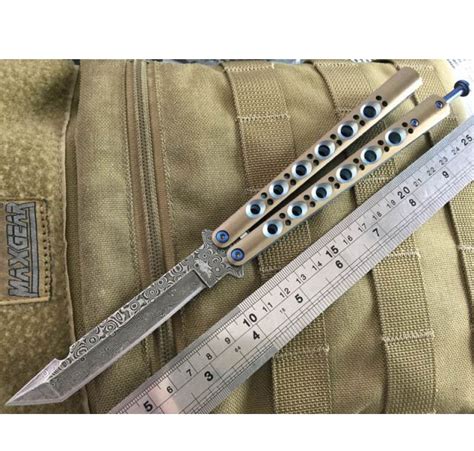 THE ONE超级精品炫彩钛柄大马士革荣光刃II 户外刀具