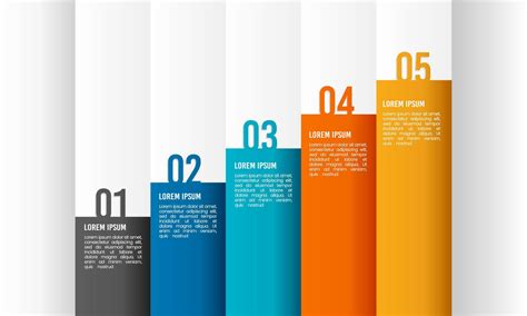 Infographic Bar Chart 5 Steps Business Growth Presentation Vector Illustration 27419452 Vector