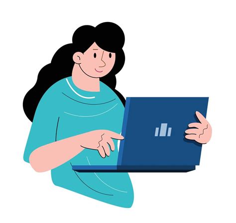 Character People Using Laptop Vector Illustration 19762087 Vector Art At Vecteezy