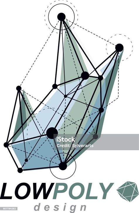 3d 종이 접기 추상 Mesh 개체 벡터 추상적인 디자인 요소입니다 혁신 기술 아이콘을 추상화합니다 0명에 대한 스톡 벡터 아트 및 기타 이미지 Istock