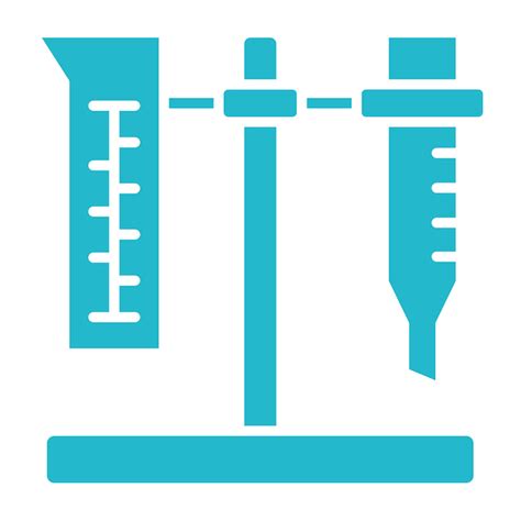 Premium Vector A Blue And White Image Of A Test Tube With A Ruler And A Ruler