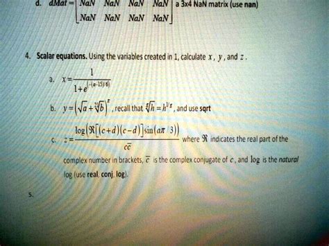 Solved Nana3x4nanmatrixuse Nan Nan Nan Nannan 4scalar Equations