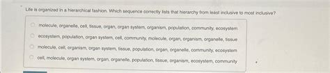 solved life is organized in a hierarchical fashion which