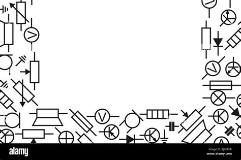 Radio Component Radio Electronic Circuit Resistor Transistor Diode And Capacitor Frame