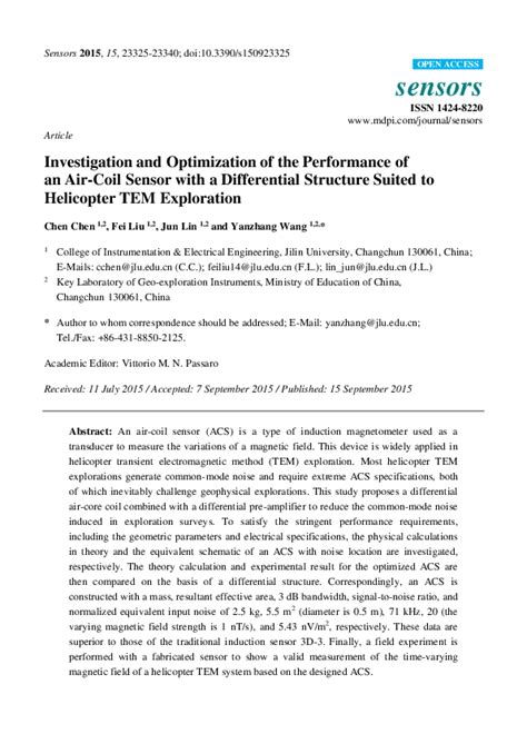 Pdf Investigation And Optimization Of The Performance Of An Air Coil