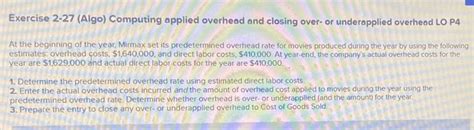 Solved Exercise 2 27 Algo Computing Applied Overhead And