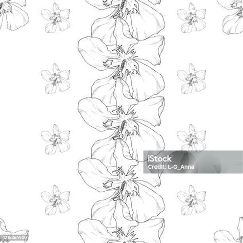 매끄러운 패턴 꽃에 식물 꽃 잉크 스케치와 가지 명함 배너 포스터 노트북 초대장 컬러 북용 템플릿 0명에 대한 스톡 벡터 아트