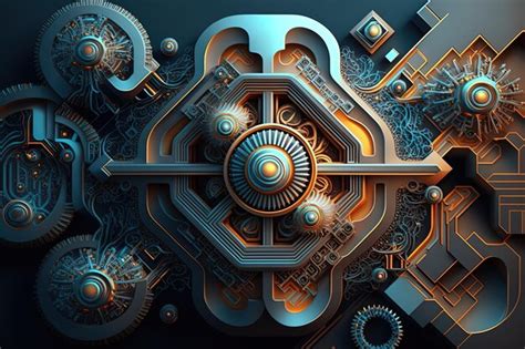 Premium Photo Visualizing Complex Patterns With Creative Intertwining Of Technology And Design