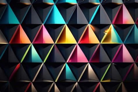 Abstract Geometric Background With Triangle Shape Pattern Premium Ai Generated Image