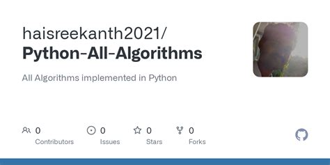 Github Haisreekanth2021python All Algorithms All Algorithms Implemented In Python