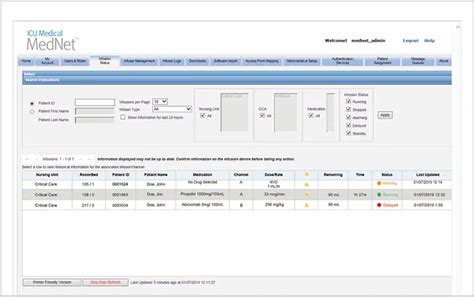 Icu Medical Mednet™ Iv Medication Management Software Icu Medical