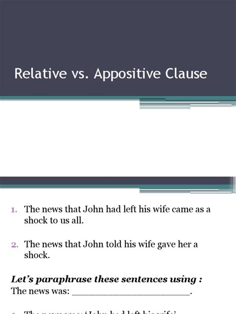 Relative Vs Appositive Clause Pdf Sacagawea Clause