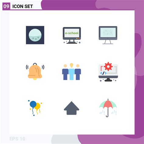 Set Of 9 Modern Ui Icons Symbols Signs For Daybed Notification Data Communication Problem