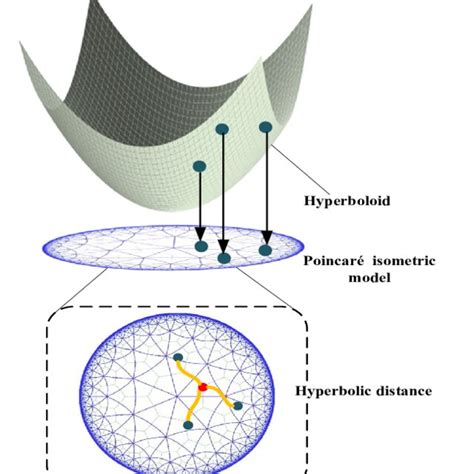 Illustration Of Hyperbolic Distance With Poincaré Model Download