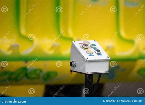 Control Panel Box With Buttons Stock Image Image Of Amusement Device