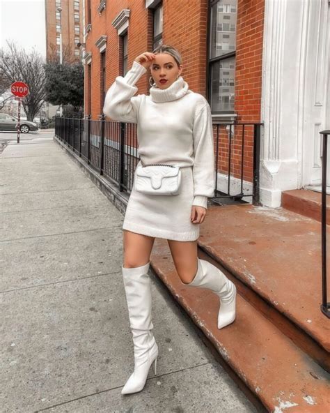 15 Trending Outfits With White Knee High Boots Styleoholic