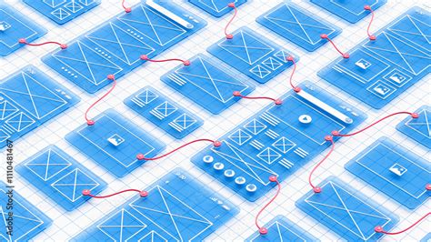 Ux Ui Flowchart Connection Node Graphic Designer Creative Planning Application Process