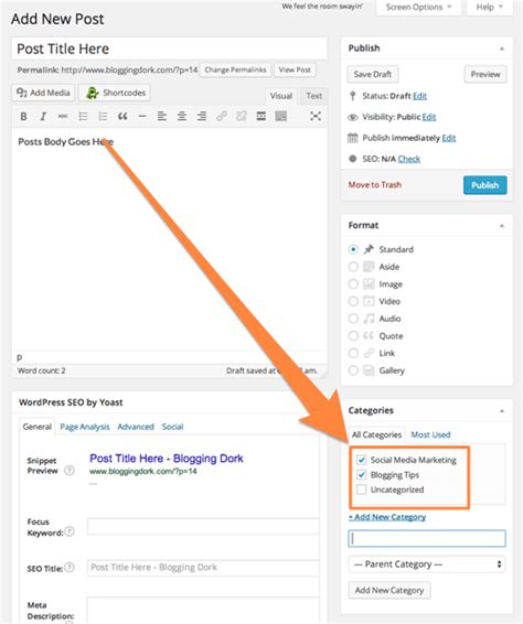 How To Create And Assign Post Categories In Wordpress • Brand Glow Up