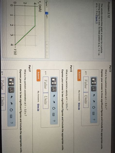 solved problem 2 12 part a the velocity versus time graph is