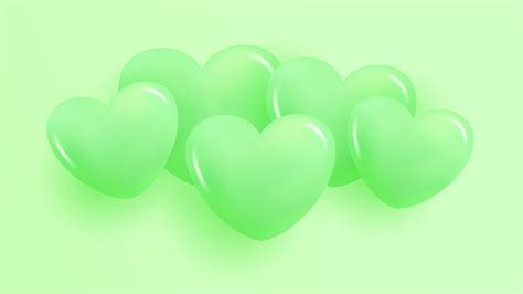 결혼식 날 초대장과 발렌타인 데이 휴일 인사말에 대 한 3d 밝은 녹색 광택 심장 낭만적 인 배경 0명에 대한 스톡 벡터 아트 및 기타 이미지 Istock