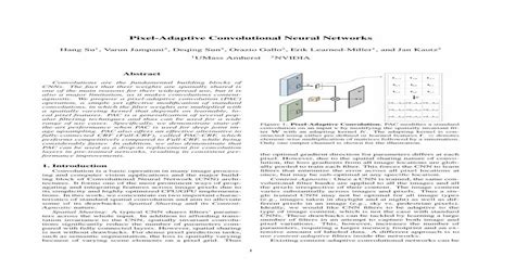 Pdf Pixel Adaptive Convolutional Neural Networks · Pixel Adaptive Convolutional Neural