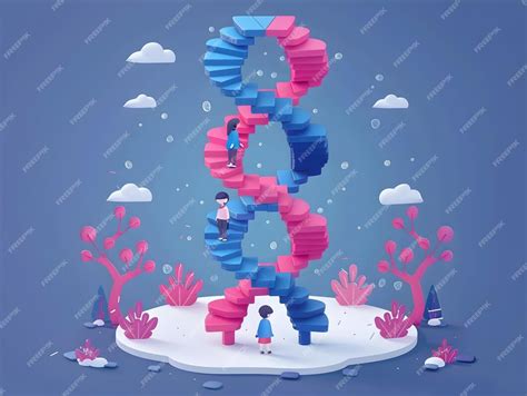 Minimalist Of Genetic Inheritance And Hereditary Trait Transmission