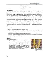 Laboratory Activities In Genetics Module 1 1 Pages 13 26 1 Docx