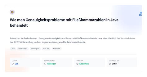 Wie Man Genauigkeitsprobleme Mit Fließkommazahlen In Java Behandelt Labex