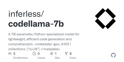 Github Inferlesscodellama 7b A 7b Parameter Python Specialized