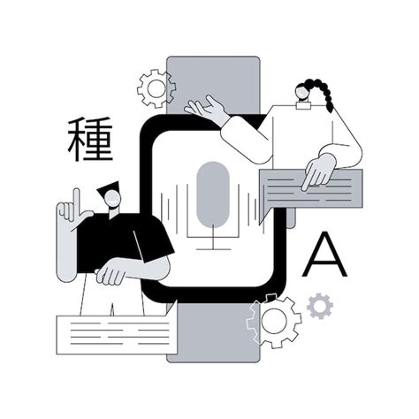 Premium Vector Digital Translator Abstract Concept Vector Illustration