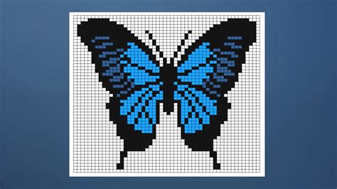 Рисунок бабочки по клеточкам Как нарисовать бабочку по клеткам в