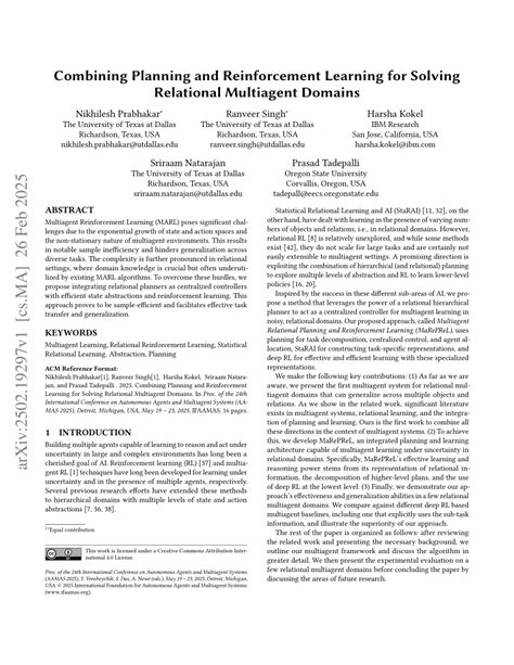 Pdf Combining Planning And Reinforcement Learning For Solving